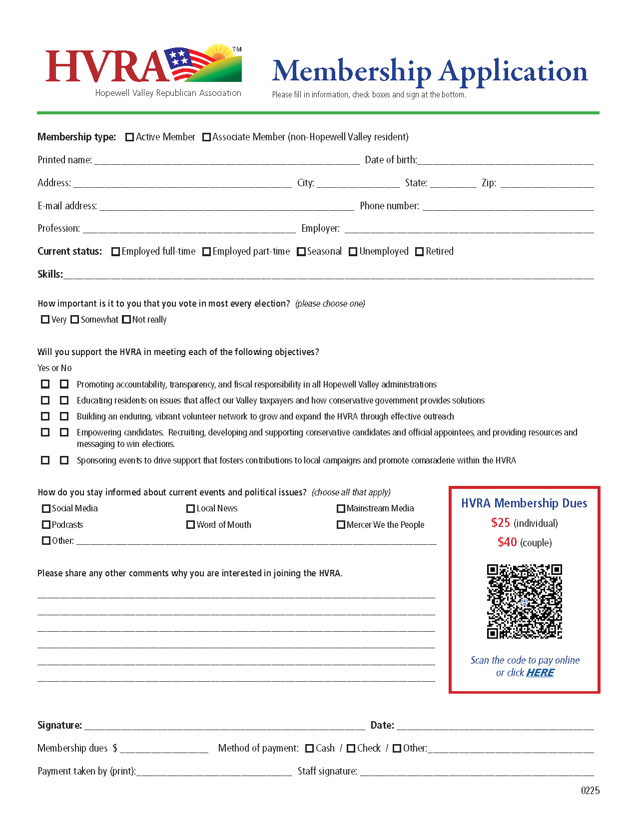 HVRA MEMBERSHIP - hvragop.org